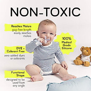 Silicone Baby Teething Toys - Baby teether for Infants, Toddlers, Newborns, CPSIA Certified, FDA Formulated Material
