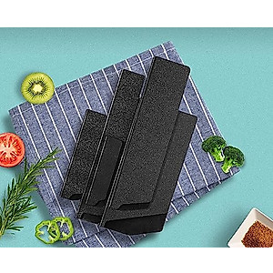 Knife Sheath, Chef Knife Edge Guard, Universal Kitchen Knife Blade Covers, BPA-Free Knife Case, Abrasion Resistant Felt Lined Knife Cover Sleeves Knife Protectors