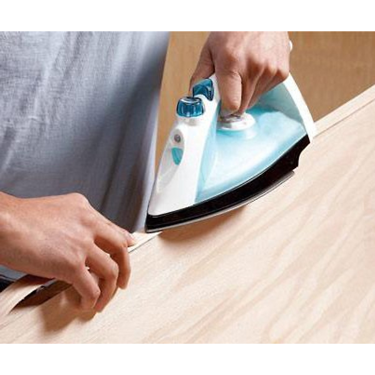 Edge Supply Red Oak 3/4 inch X 50 ft Roll of Plywood Edge Banding – Pre-glued Real Wood Veneer Edging – Flexible Veneer Edging – Easy Application Iron-on Edge Banding for Furniture Restoration