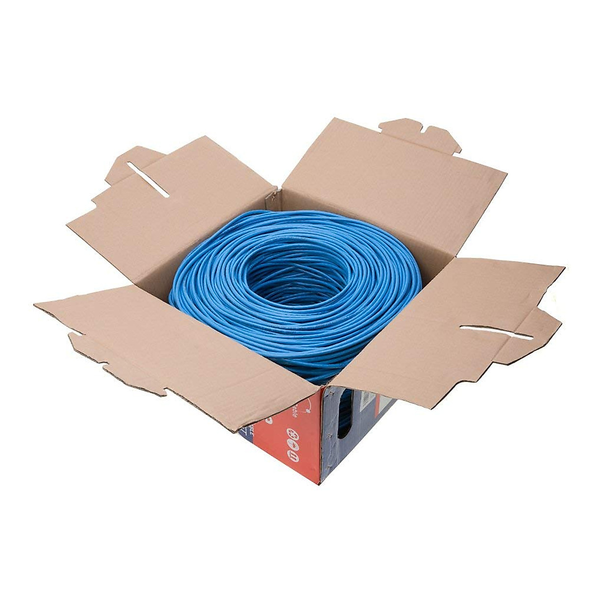 Satmaximum CAT6 1000ft UTP Blue Ethernet Solid Cable 550Mhz LAN Cable 23AWG RJ45 Network Wire Bulk (Blue)