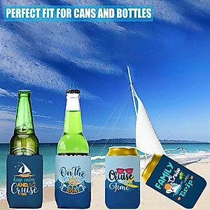 Pop Nordic Cruise Beer Can Cooler - Funny Boating Gifts, 12 Packs Neoprene Can Sleeves for Beer, Perfect Can Cooler Sleeves for Nautical Themed Party, Summer Party Favor