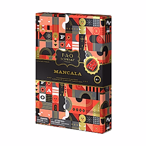 FAO Schwarz Mancala Game with Folding Wood Board, Strategy Game, for Adults and Kids Ages 6 and up