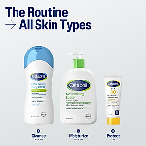 Cetaphil Ultra Gentle Refreshing Body Wash, Refreshing Scent For Dry to Normal, Sensitive Skin, 16.9oz Pack of 3, with Aloe Vera, Calendula, Vitamin B5, Hypoallergenic, Dermatologist Tested