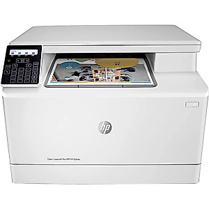 HP Color Laserjet Pro M182nw Wireless All-in-One Laser Printer, Remote Mobile Print, Auto-On/Auto-Off Function, 17 ppm, 150-Sheet, 600 x 600 dpi, Works with Alexa, Bundle with JAWFOAL Printer Cable