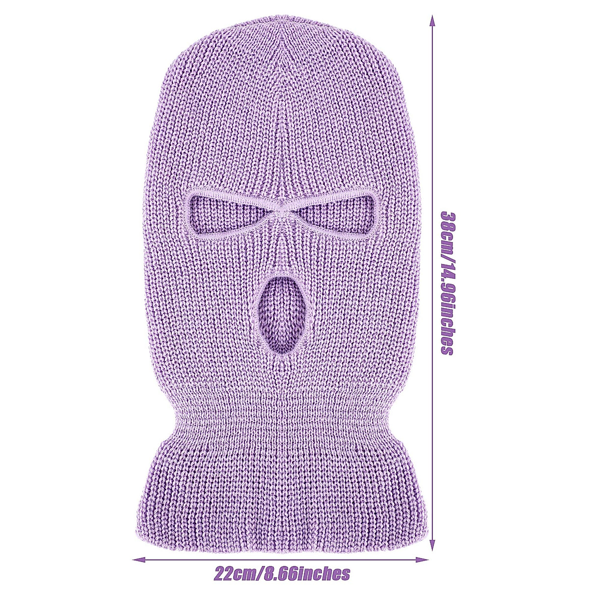 Blulu 4 Pieces Warm Full Face Cover Ski Winter Mask Balaclava Knit Full Face Mask for Men Women Outdoor Sports(Pink, Light Blue, Light Purple, Rose Red)