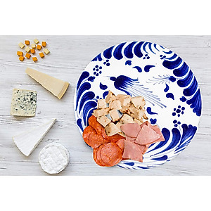 HASTA LA RAIZ | Mexican Handmade Cheese Board covered with resin. Ideal for Charcuterie Platter & Serving Tray. Model: Talavera Dove.