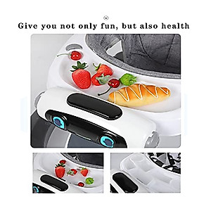 Rrunzfon Baby Walker U-Shaped Walker Prevent O-Legs Multifunctional Anti-Rollover Walker Suitable for More Than 6 Months 360-degree Silent Wheel Light and Music-Dan Hong 8