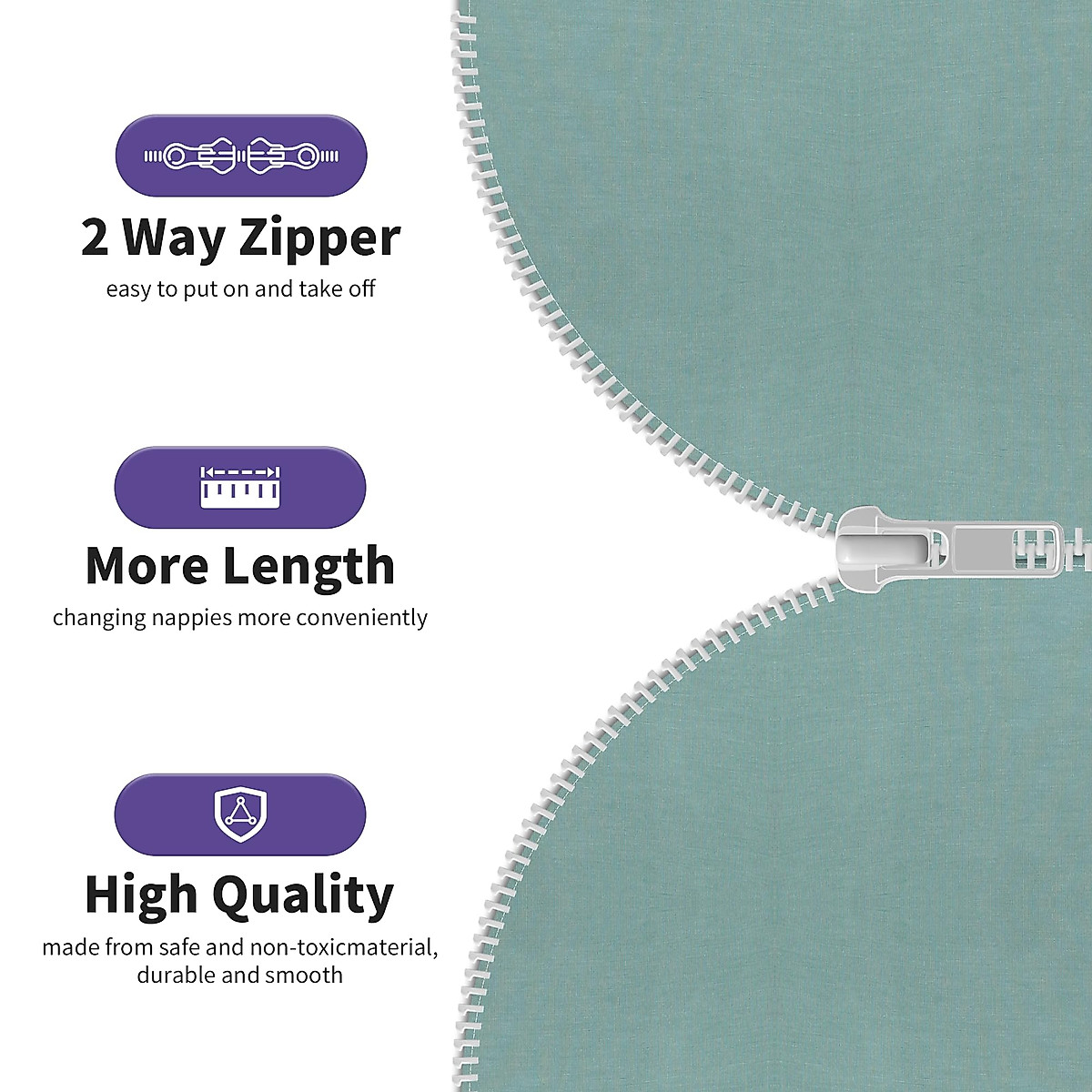 Aomloge PuppyPaws Baby Sleep Sack 2-Pack Set, Transitional Swaddle, Sleep Sack 3-6 Months, Wearable Blanket Baby with 2-Way Zipper Summer, 95% Rayon derived from Bamboo, 5% Spandex