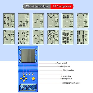 Large Screen Nostalgic Puzzle Player Handheld Brick Game Console Classic Video Game Console Built-in 23 Games