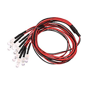 8 LED Light Kit White Red Yellow for 1/10 1/8 Traxxas Redcat RC4WD Tamiya RC Car
