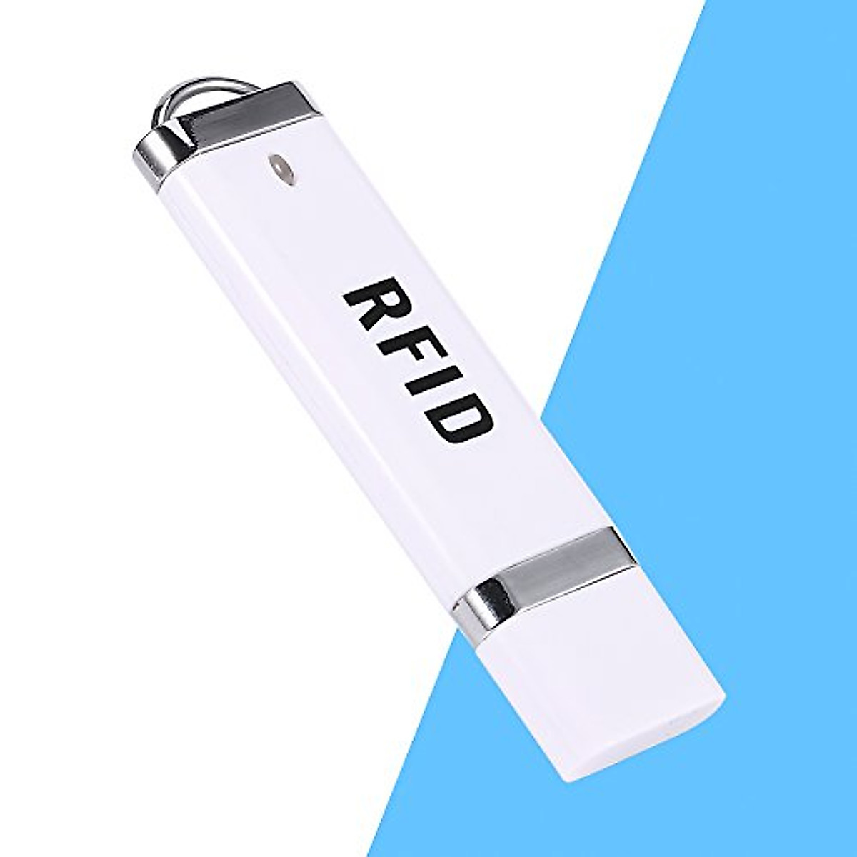 125KHz Portable RFID Reader, U Disk Shape ID Card Reader Non-Contact USB Interface Reader Plug & Play for Win XP/Win10/Liunx/Vista/Android-White