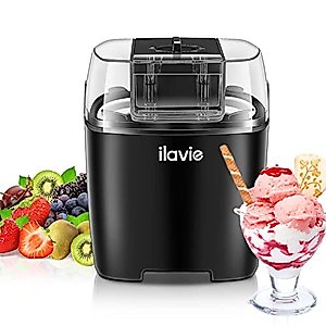Ice Cream Maker, Mix-ins, Milkshakes, Frozen Yogurt, Sorbet, Gelato Soft Serve Machine with Auto Shut-off Timer, 1.5 Quart Container & Lid Removable Inner Bowl, Gifts for Kids Home