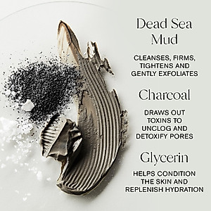 Erno Laszlo Sea Mud Deep Cleansing Bar for Skincare, Charcoal Cleansing Face Bar Purifies, Unclogs Pores, Absorbs Excess Oil, 3.4 Oz, Black