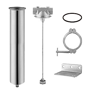 Amwater Stainless Steel Filter Housing for Filter Cartridge, Water Filter Housing for Whole House Water Purification of Stainless Steel 304 (10" C Housing-1 NPT)