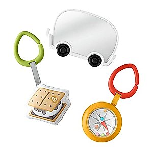 Fisher-Price S'More Fun Camping Gift Set, 3 Outdoor-Themed Baby Toys and teether for Infants Ages 3 Months and up
