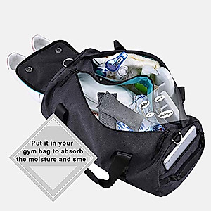 12 Pack Charcoal Shoe Deodorizer Bags, Shoe Odor Eliminator,Drawer Deodorizers, Activated Charcoal Odor Absorber for Gym Bag, Car, Pet, Closet