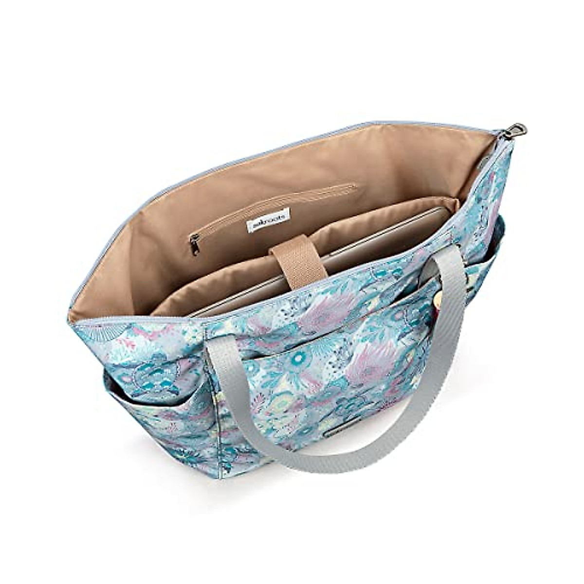 Sakroots Tacoma Eco-Twill Tote, Grey Seascape