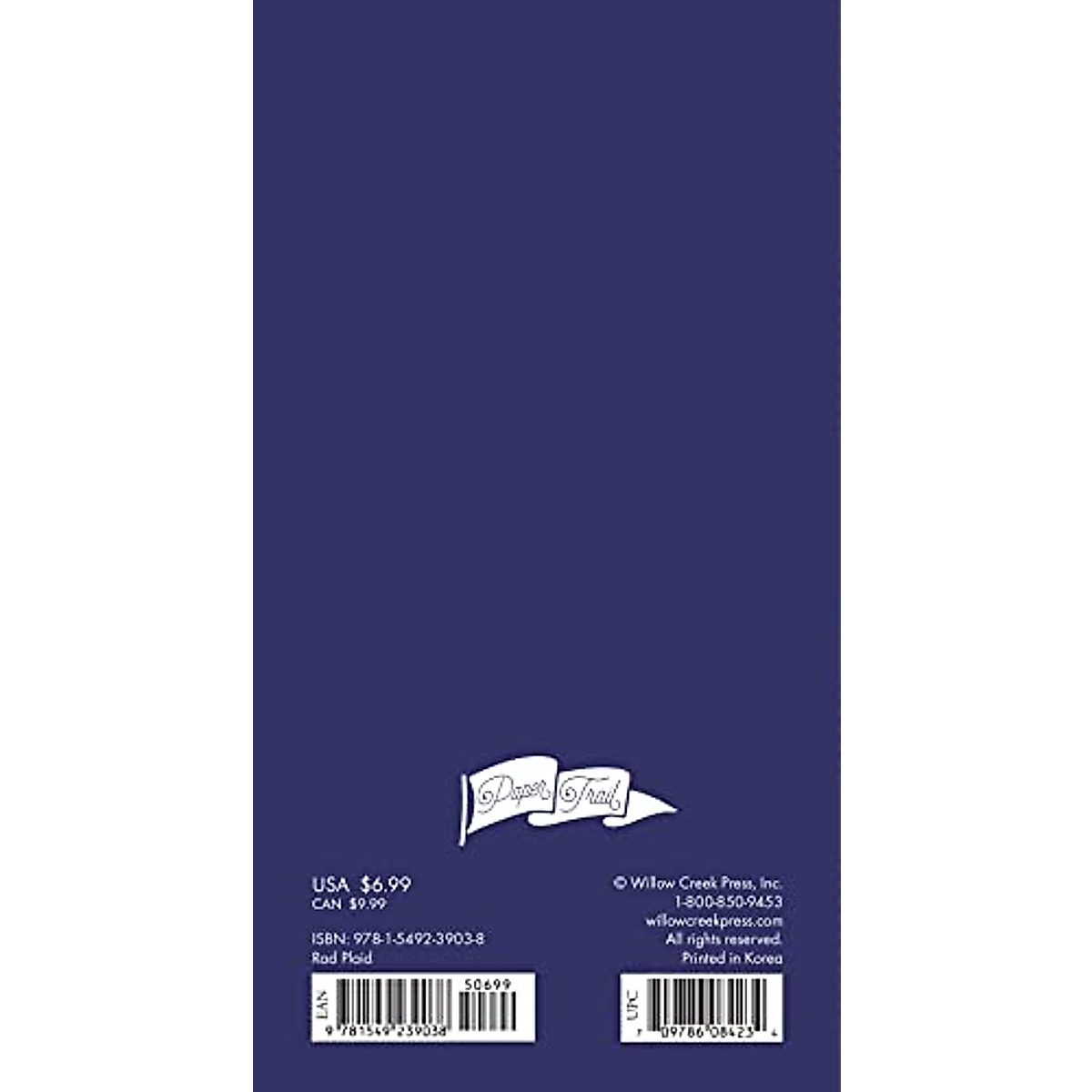 Willow Creek Press Rad Plaid 2-Year January 2024 - December 2025 Monthly Pocket Planner (3.5" x 6.5")