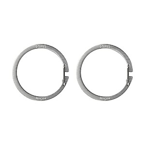 Nite Ize O-Series Gated Key Ring, Stainless Steel Split Ring Alternative, 2 Pack