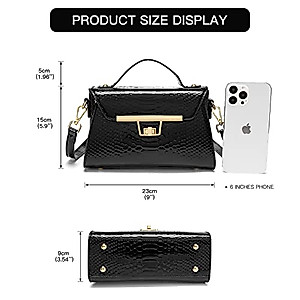 Handbags for Women Square Women's Top-handle Handbags Leather Crossbody Tote Leather Purses and Handbags for Women