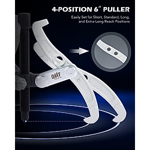 Orion Motor Tech Gear Puller Set, 3" 4" 6" 3 Jaw Puller Kit for Pulley Gear Bearing Flywheel Removal, Heavy Duty Pulley Puller with Reversible Jaws 3 pcs Bearing Puller Tool Kit