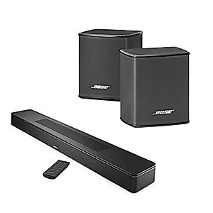 Bose Smart Soundbar 600, Black with Wireless Surround Speakers (Pair)