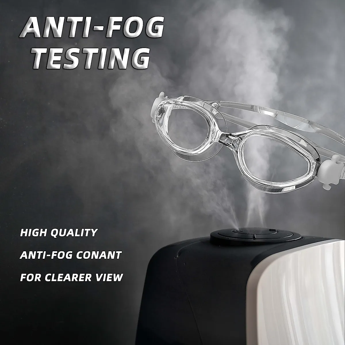 Whale Unisex-Adult Swim Goggles,Anti-Fog Swimming Goggles No Leaking for Men Women Youth, Clear Frame/Clear Lens