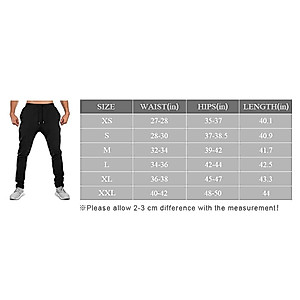 TBMPOY Men's Tapered Running Jogger Athletic Sweatpants Gym Training Pants Black M