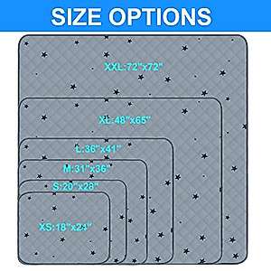 RIOUSSI Washable Pee Pads for Dogs, Reusable, Absorbent, Leakproof, Non Slip Pet Puppy Pads for Potty Training. 18x24 Inch(4pack)