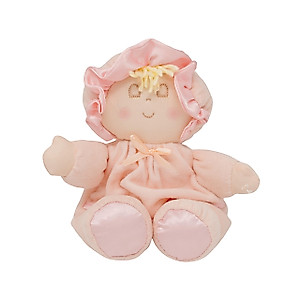 Genius Baby Toys My First Baby Doll, Super Soft and Cuddly, Vintage Classic Style with Pink Dress and Yellow Hair, Ideal New Baby Gift or Baby Shower Present