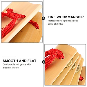 MILISTEN 1 Pair Chinese Kuaiban Clapper Bamboo Castanets Traditional Allegro Instrument Hand Percussion Instrument for Festival Performance Prop