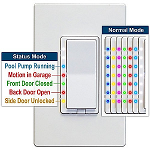 HomeSeer HS-WX300 Z-Wave Plus Smart Dimmer & Switch w/RGB LED indicators, Multi-Tap Automation Triggers | No Neutral Required | Built-in Repeater | Works with Alexa, Google Home & IFTTT | Hub Required