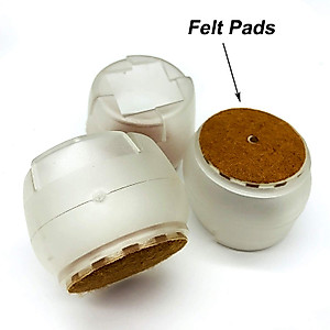 Maydahui 16PCS Round Chair Leg Floor Protectors Furniture Silicon Table Feet Covers Prevents Scratches Glides Caps Cups Fit 1-4/5 to 2 Inch （45-50mm）