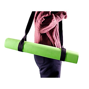 XIAOXGXF 2 Packs Yoga Mat Strap Yoga Mat Sling Yoga Mat Carrier (Black+Sky Blue)