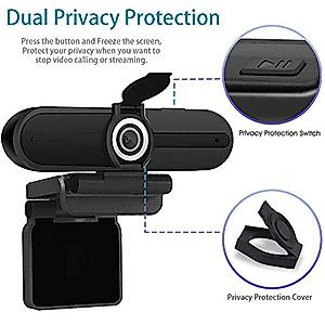 4K Webcam, HD Webcam 8MP- Laptop PC Desktop Computer Web Camera with Microphone, USB Webcams for Video Calling Recording Streaming Video Conference, Webcam with Mini Tripod,Privacy Shutter.
