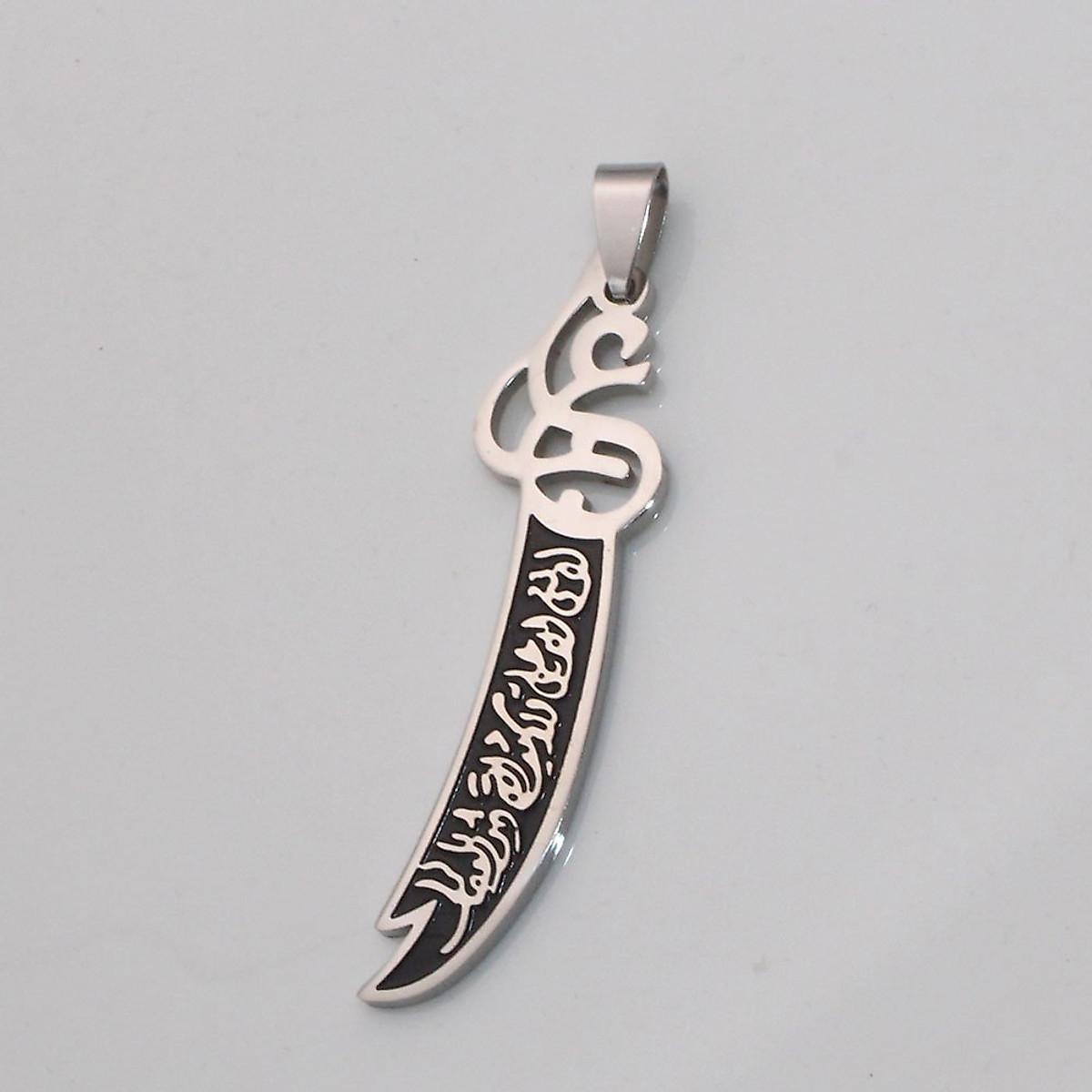 ZKDC Islam muslim Zulfiqar Sword of Imam Ali stainless steel 60 cm chain necklace jewelry