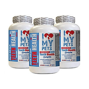 I LOVE MY PETS LLC Oral Care for Cats - CAT Teeth Health Complex - Advanced Care Formula - cat Vitamin c - 180 Treats (3 Bottles)