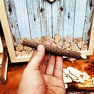 Wedding Guest Book Alternative Pen Sign Drop Top Wooden Frame for Baby Shower Birthday Party Decoration 120 Hearts