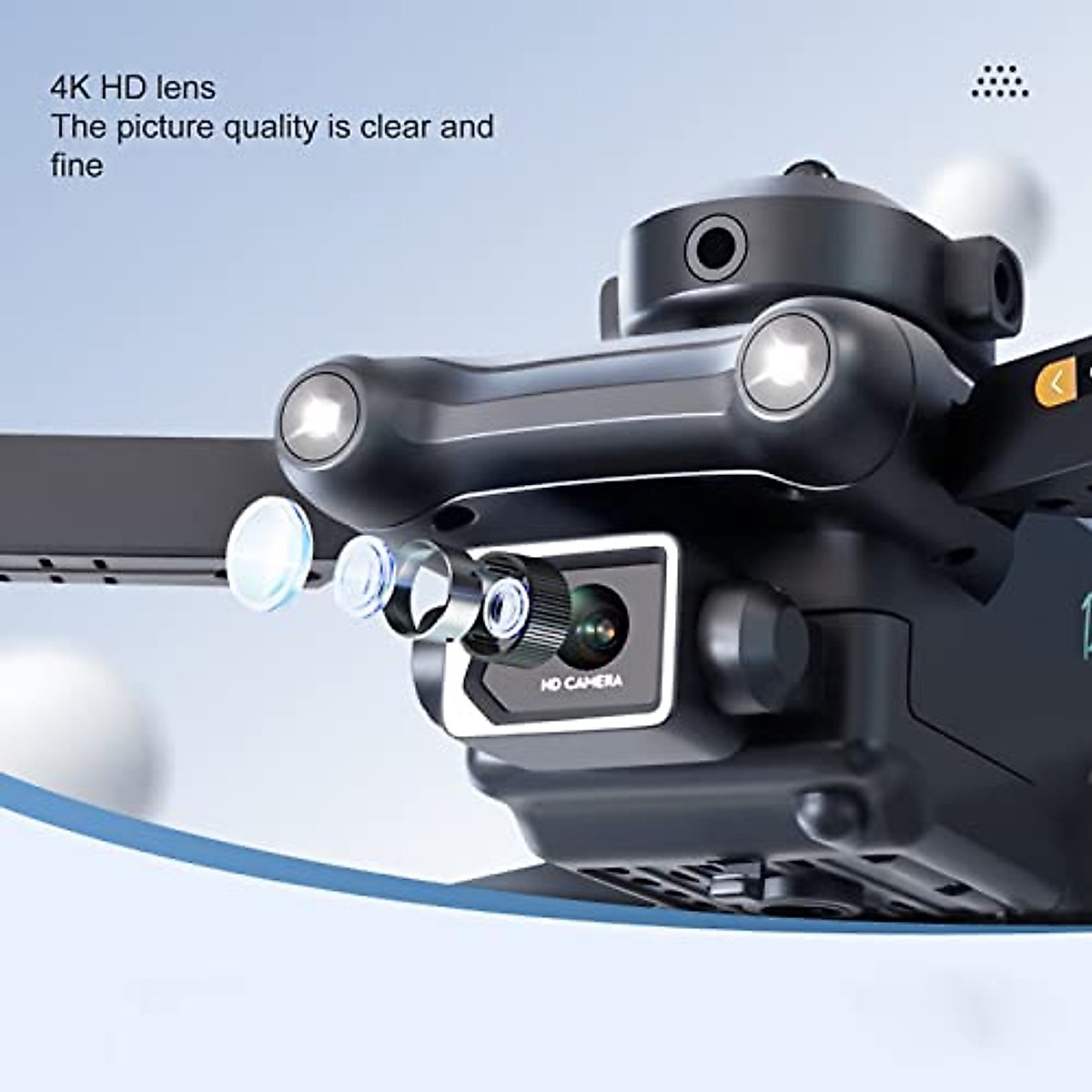 S96 Foldable Drone with 4K HD Dual Camera, Mini WIFI Drone RC Quadcopter Support APP Control, Trajectory Flight, Altitude Hold, 360° Flip, Obstacle Avoidance, for Kid Adult