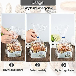 100 Pieces Reusable Blue Plastic Bread Clips Keep Your Food Fresh, Food Storage Bag Clips 7/8 x 1 Inches