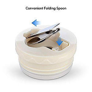 Nomeca Insulated Lunch Container Hot Food Jar 16Oz Thermos for Hot Food Stainless Vacuum Thermal Bento Lunch Box Soup Containers Wide Mouth with Spoon for Kids Adult Boys School Office Outdoor, Blue