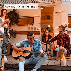 The-Fire Tabletop Fire Pit - Small Fire Pit - Smores Maker Tabletop Indoor Outdoor Featuring Dual Flame Marble Effect Mini Personal Fireplace for Indoor & Garden