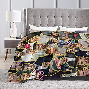 Blanket Theo James Soft and Comfortable Warm Fleece Blanket for Sofa,Office Bed car Camp Couch Cozy Plush Throw Blankets Beach Blankets