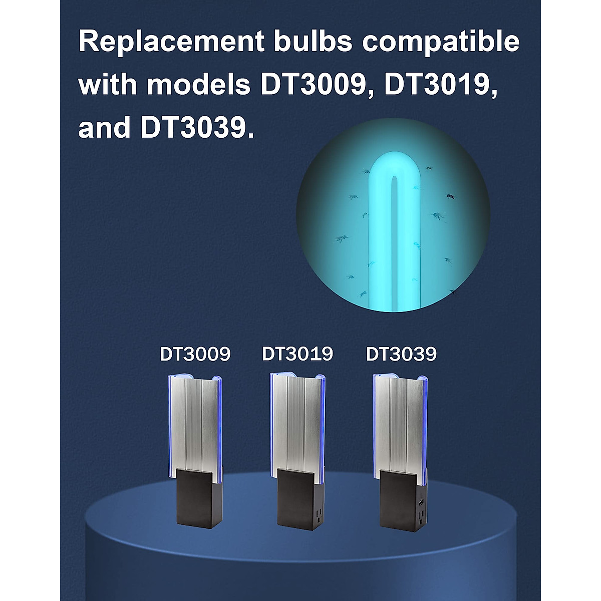 4 Pack 21050 9W Replacement Bulbs Compatible with Dynatrap DT3009 DT3019 DT3039 Indoor Insect Mosquito Trap