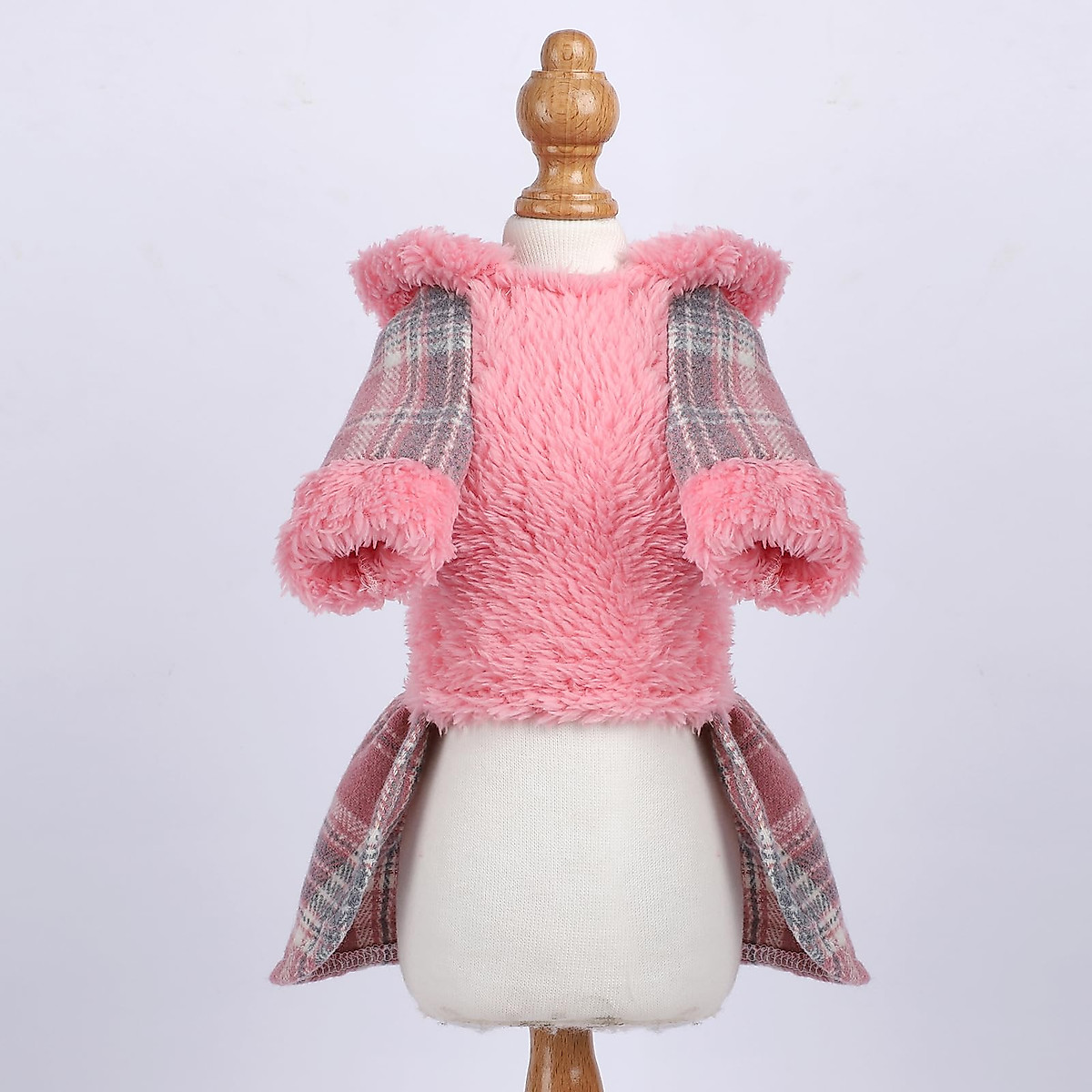 Dog Dresses for Small Dogs Girl Winter Dog Sweater Dress Teacup Dog Clothes for Small Dogs Girl (XX-Small, Pink)