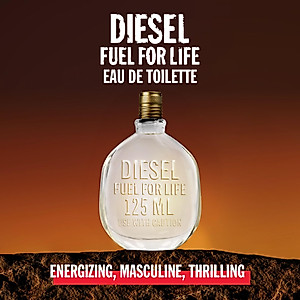 Diesel Fuel For Life, Eau de Toilette for Men, Woody and Ambery Scent With Notes of Anise & Lavender, 1.7 Fl. Oz.