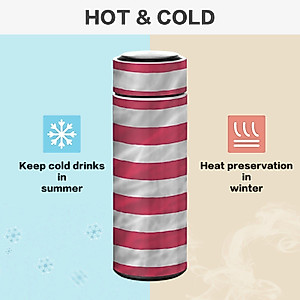 Sletend Water Bottle American Usa Flag Keeps Liquids Hot or Cold,BPA-Free Vacuum Insulated Stainless Steel Water Bottle for School Girls Boys 16oz
