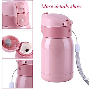 Mini 200ML Stainless Steel Water Bottle, Small Vacuum Insulated Water Bottle Leakproof Sport Tumbler Cup Hot and Cold Water Bottle for Women Girls Gift Milk Tea Lunch