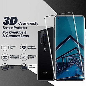 KZLVN [2+2 Pack] Oneplus 10 Pro Screen Protector Tempered Glass,Camera Lens Protector [Touch Sensitive][Fingerprint Support][9H Hardenss][No Bubbles] for Oneplus 10 Pro