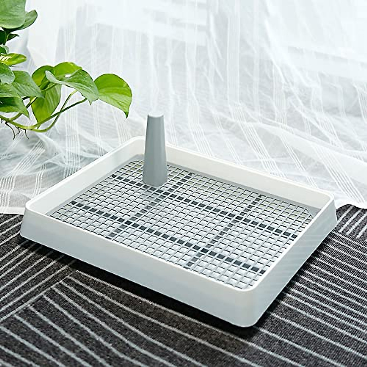 RUBYHOME Super Large Rabbit Litter Box 15" L x 12" W, Rabbit Potty Box Litter Pan for Cage, Extra Large Bunny Restroom Litter Tray Rabbit Toilet